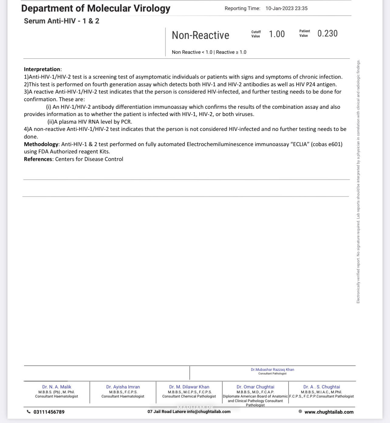 Ask a General Physician Online for HIV Test Reports Kindly Check