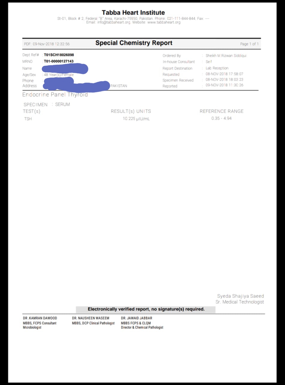 Ask a Radiologist Online for High TSH Level