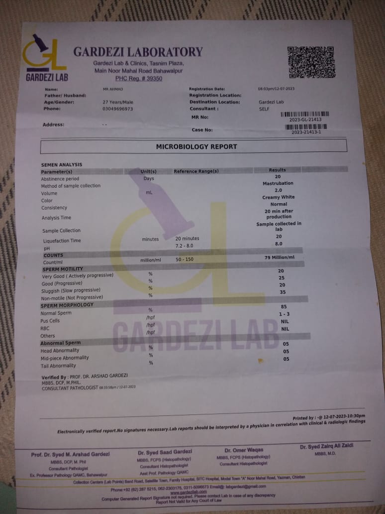 Ask a Urologist Online for Premature Ejaculation Issue Report Attached