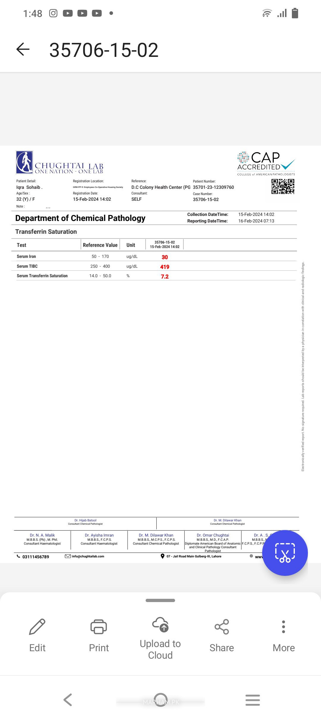 Ask a Internal Medicine Online for Iron Deficiency Solution