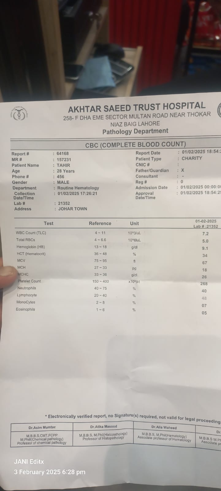 Ask a General Physician Online for Problem Anemia