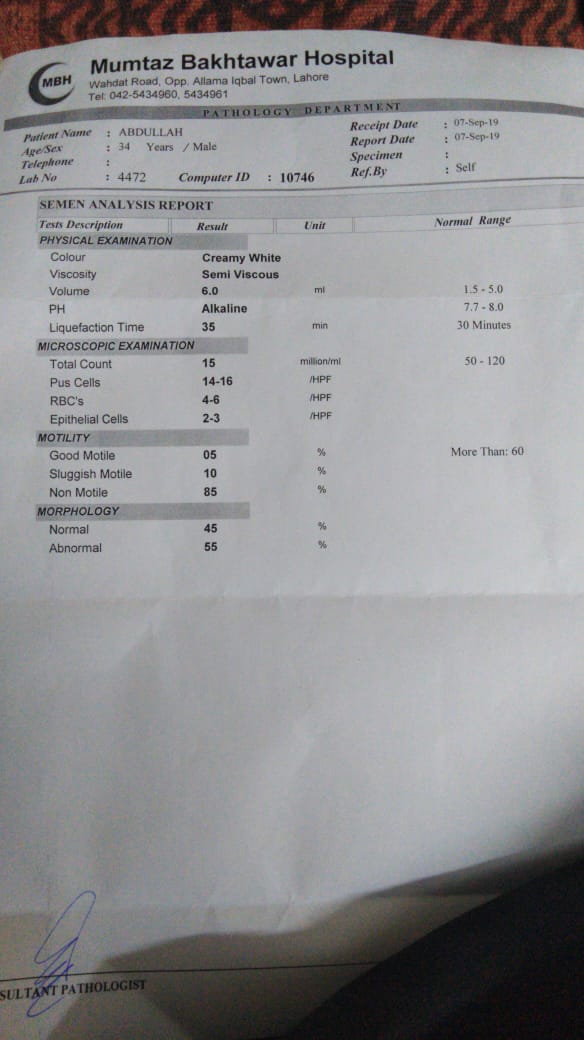 Ask a Urologist Online for Semon Report