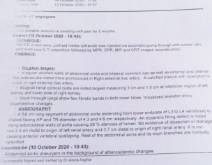 Ask a General Physician Online for CT Angiography Report