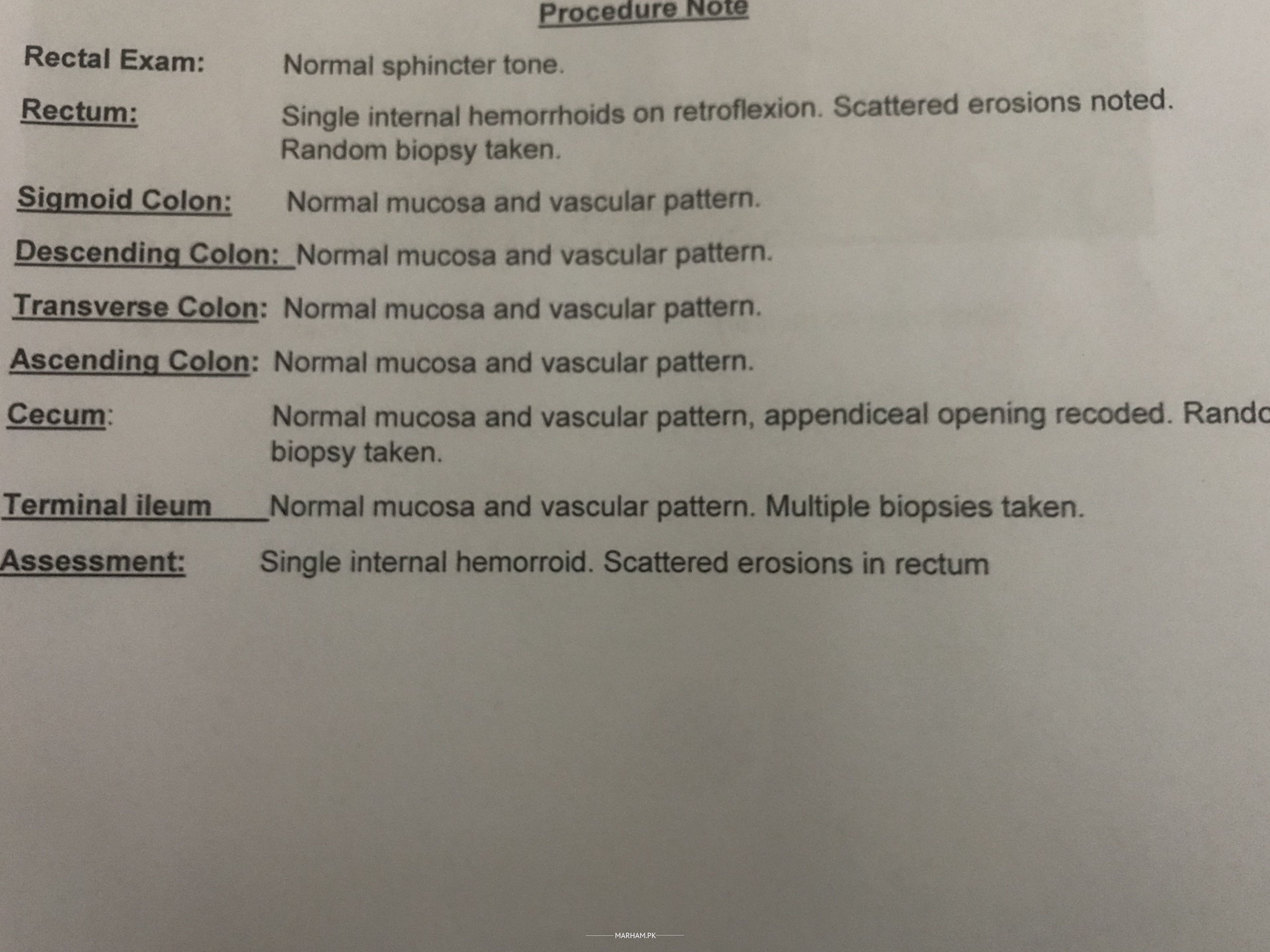 Ask a Gastroenterologist Online for Colonoscopy Report ...