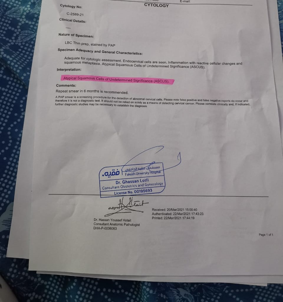 Ask a Endocrinologist Online for PAP & HPV 51 Is Positive