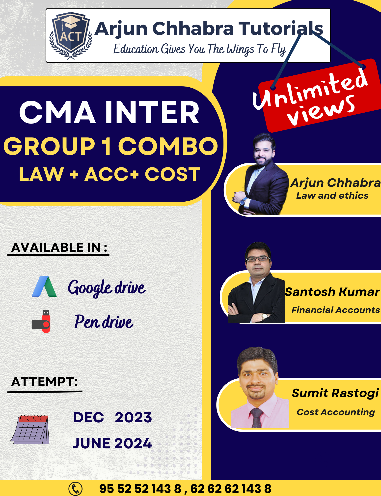 CA / CMA Foundation Inter Lectures - Arjun Chhabra Tutorials | Arjun ...