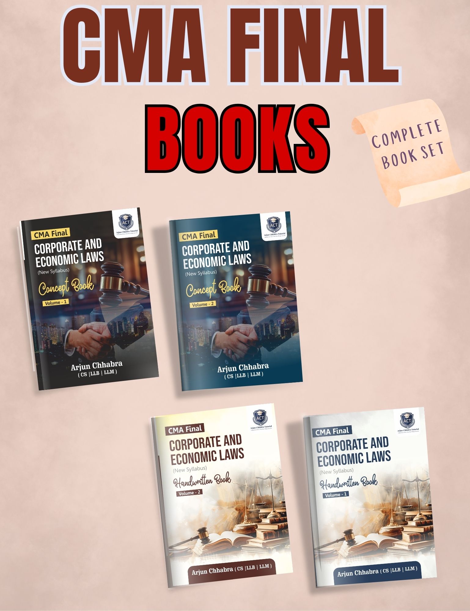 CMA FINAL CORPORATE AND ECONOMIC LAW BOOK SET | Arjun Chhabra Tutorials