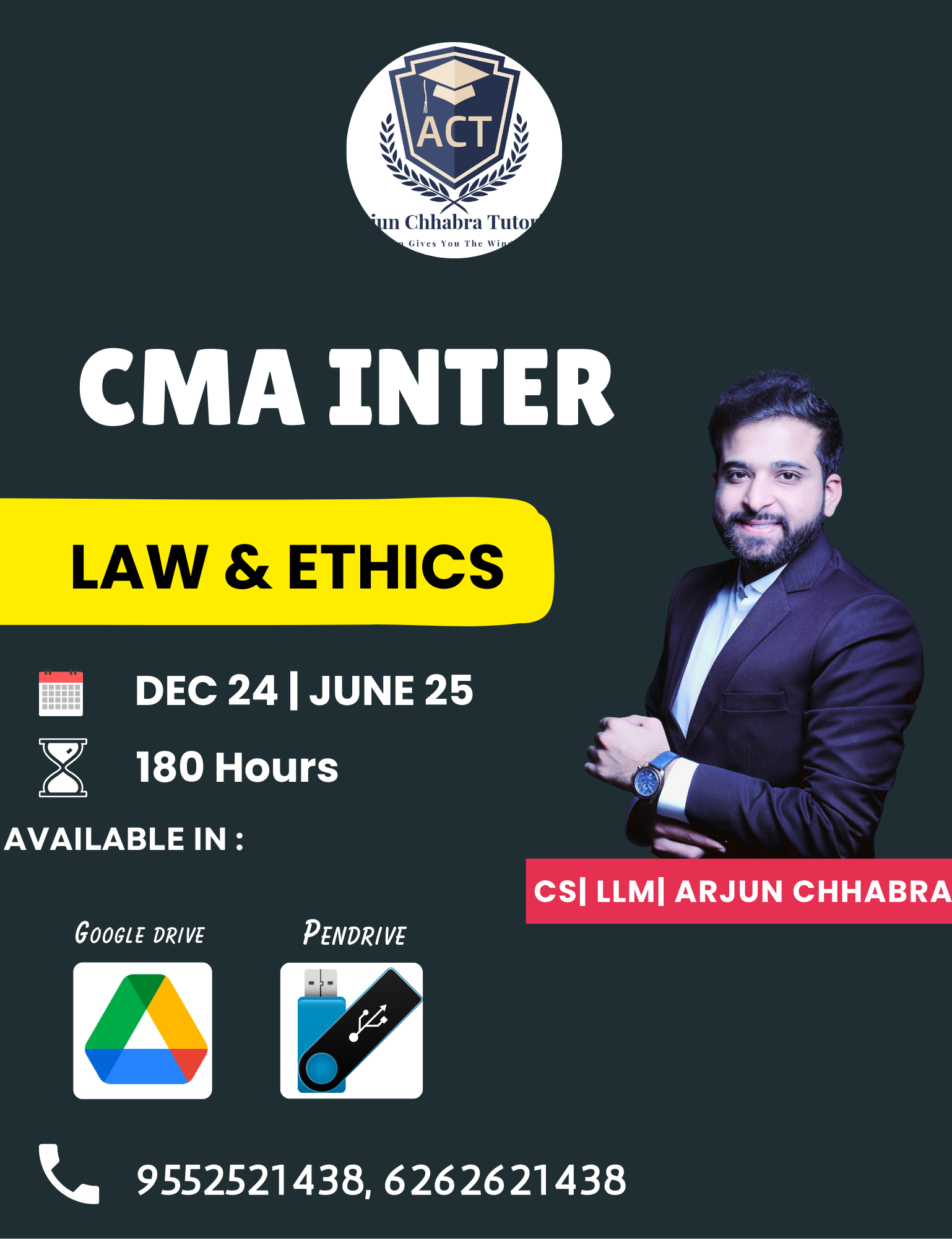 CMA Inter Law & Ethics for Dec 2024 | June 2025 | Arjun Chhabra Tutorials