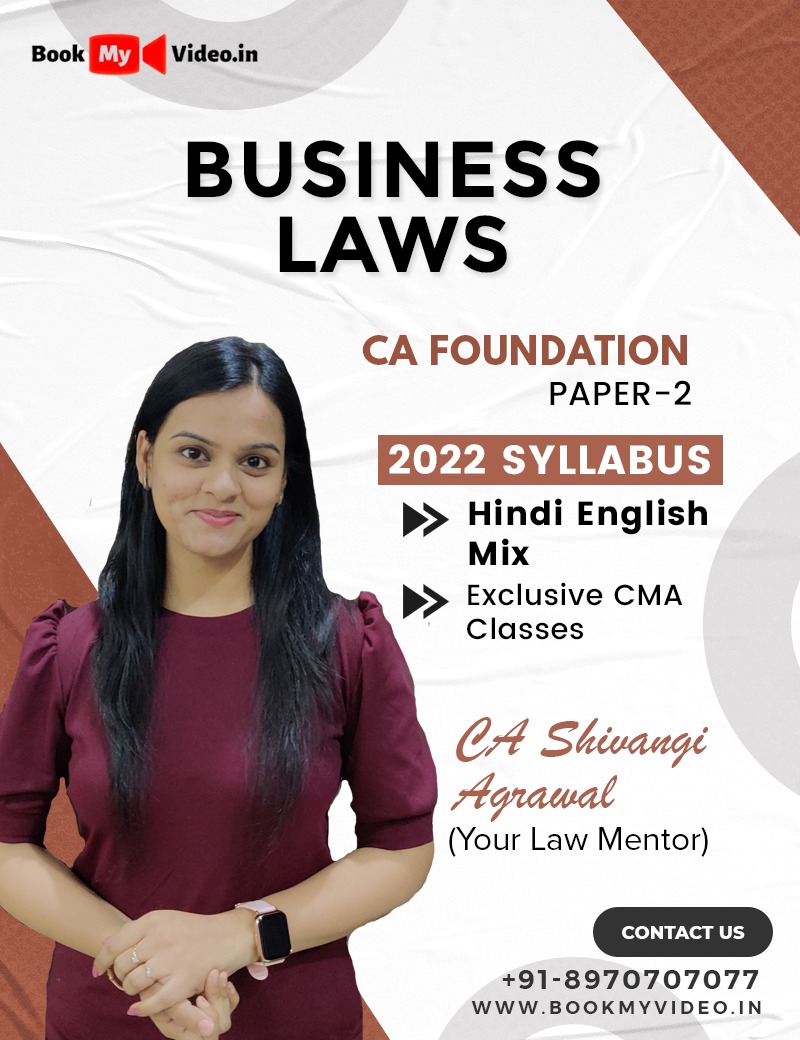 CA Foundation Law New Syllabus - Business Laws by CA Shivangi Agrawal ...