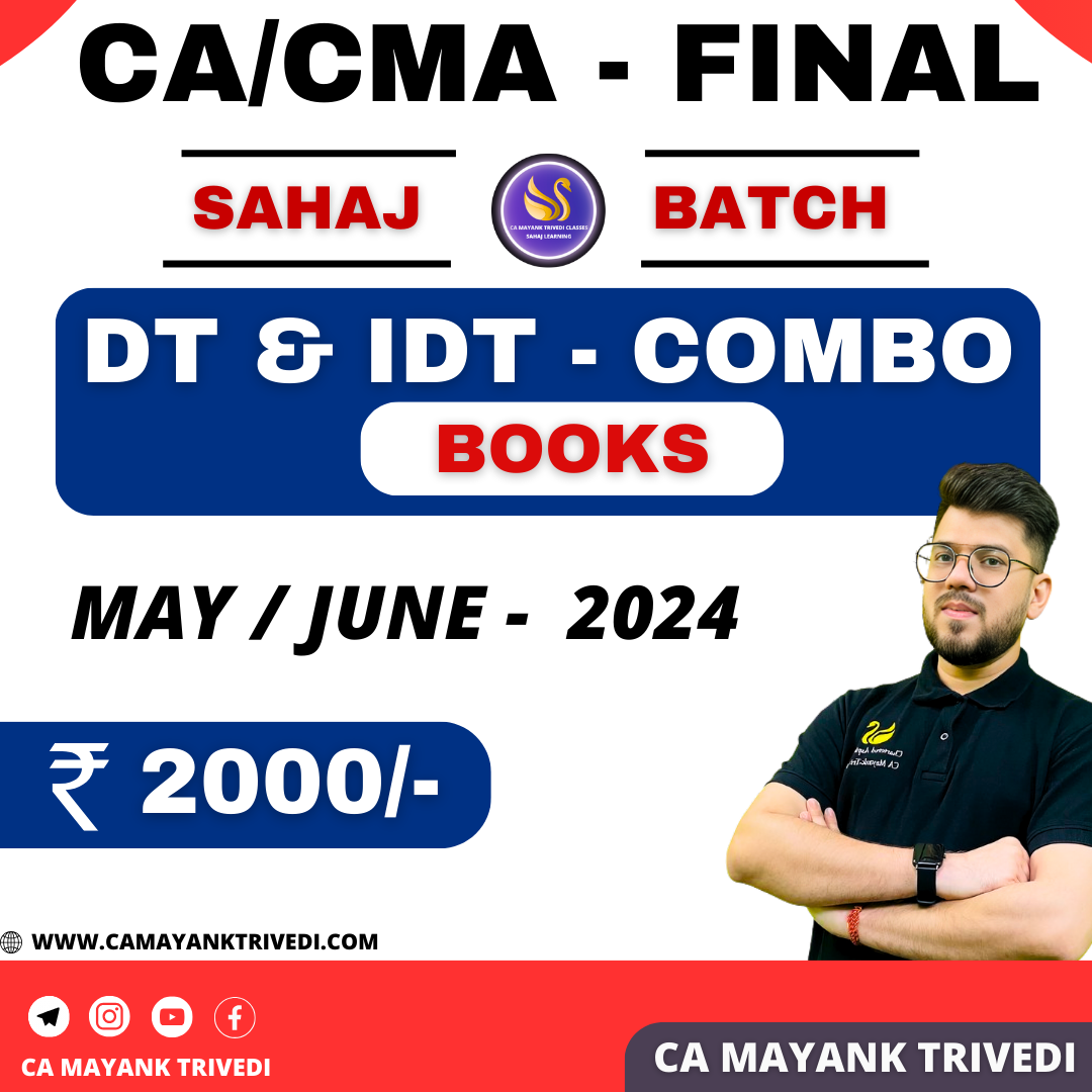 Book - CA/CS/CMA FINAL (Mega Combo) DT & IDT Concept Book & Compiler ...