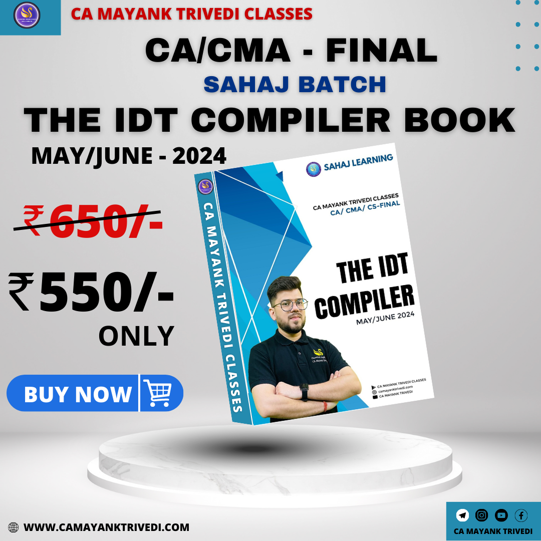 Book - CA/CS/CMA FINAL Indirect Tax Concept Book & Compiler (GST ...