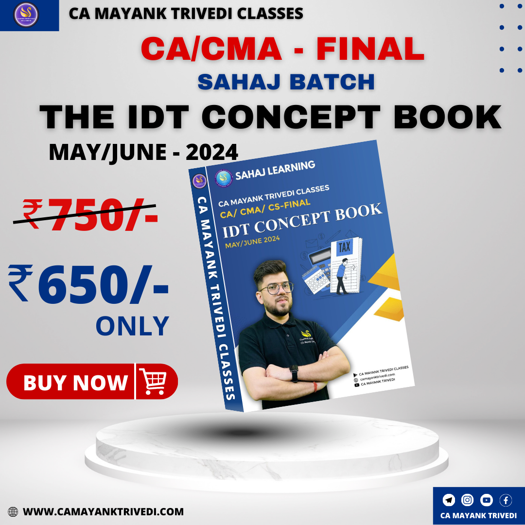 Book - CA/CS/CMA FINAL Indirect Tax Concept Book & Compiler (GST ...