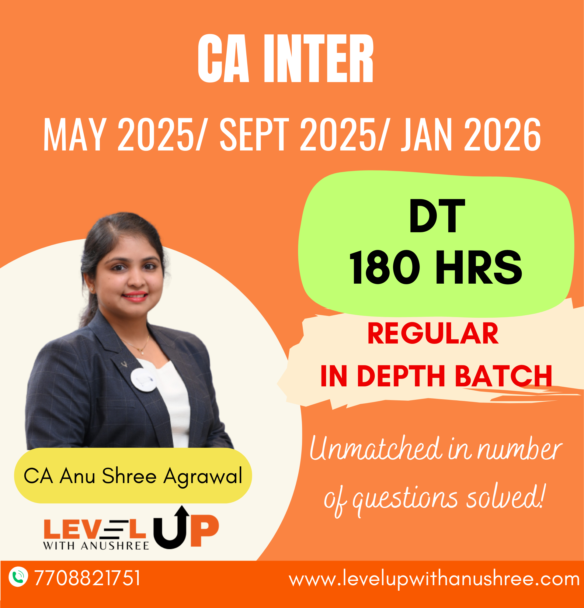 CA Inter Income Tax - Regular - May 2025/ Sept 2025/ Jan 2026 | Level ...