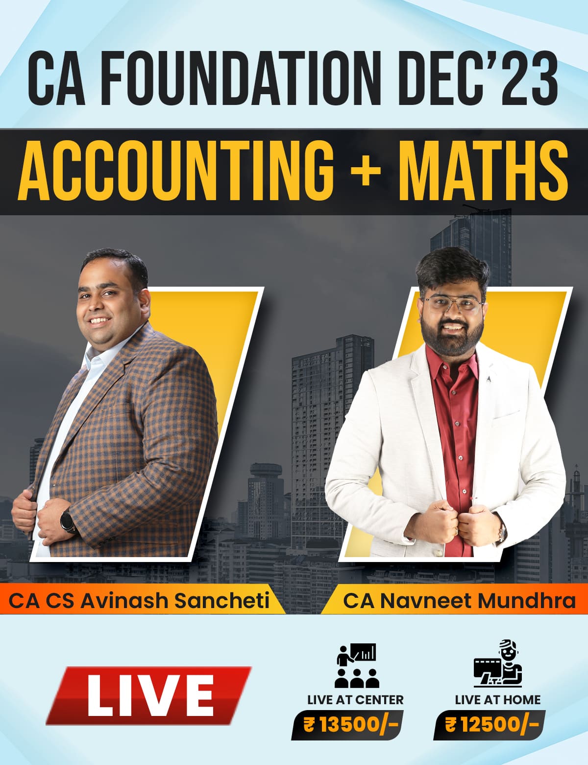 CA Foundation Accounts & Maths Live Batch Dec'23 | Navin Classes