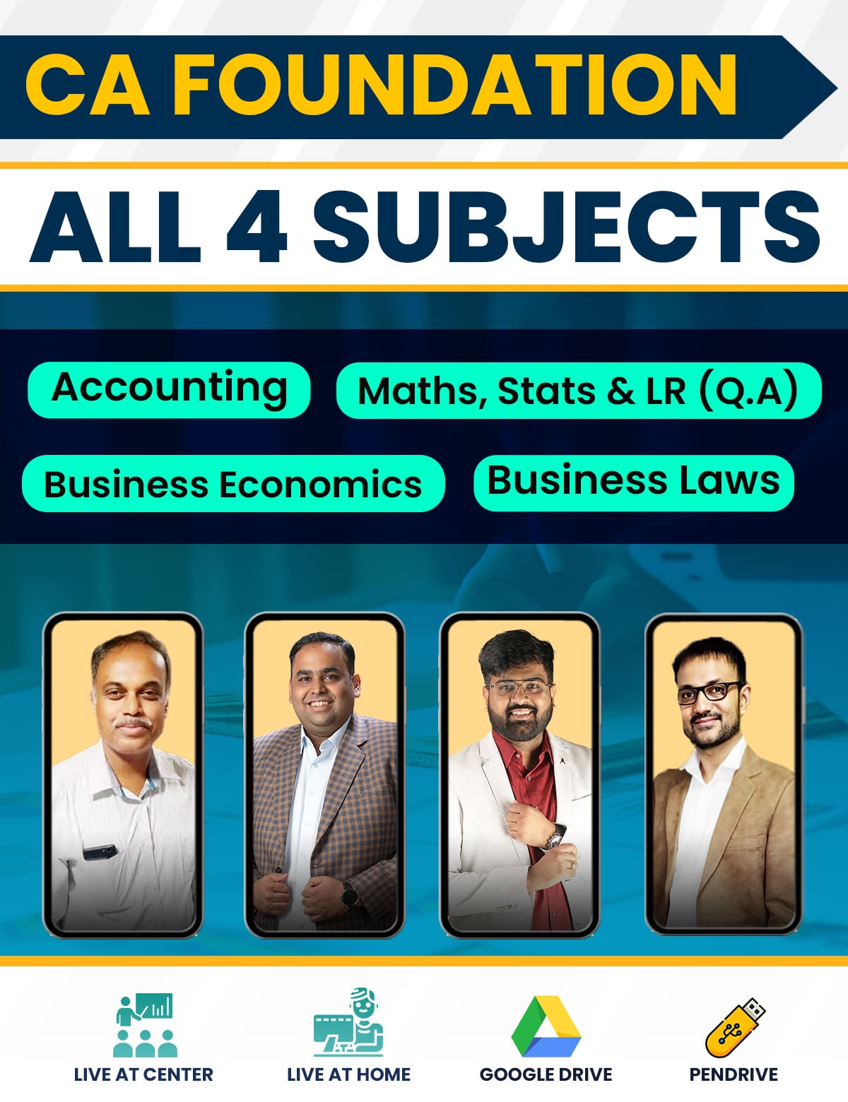 CA Foundation All 4 Subjects for June'24 - New Syllabus | Navin Classes