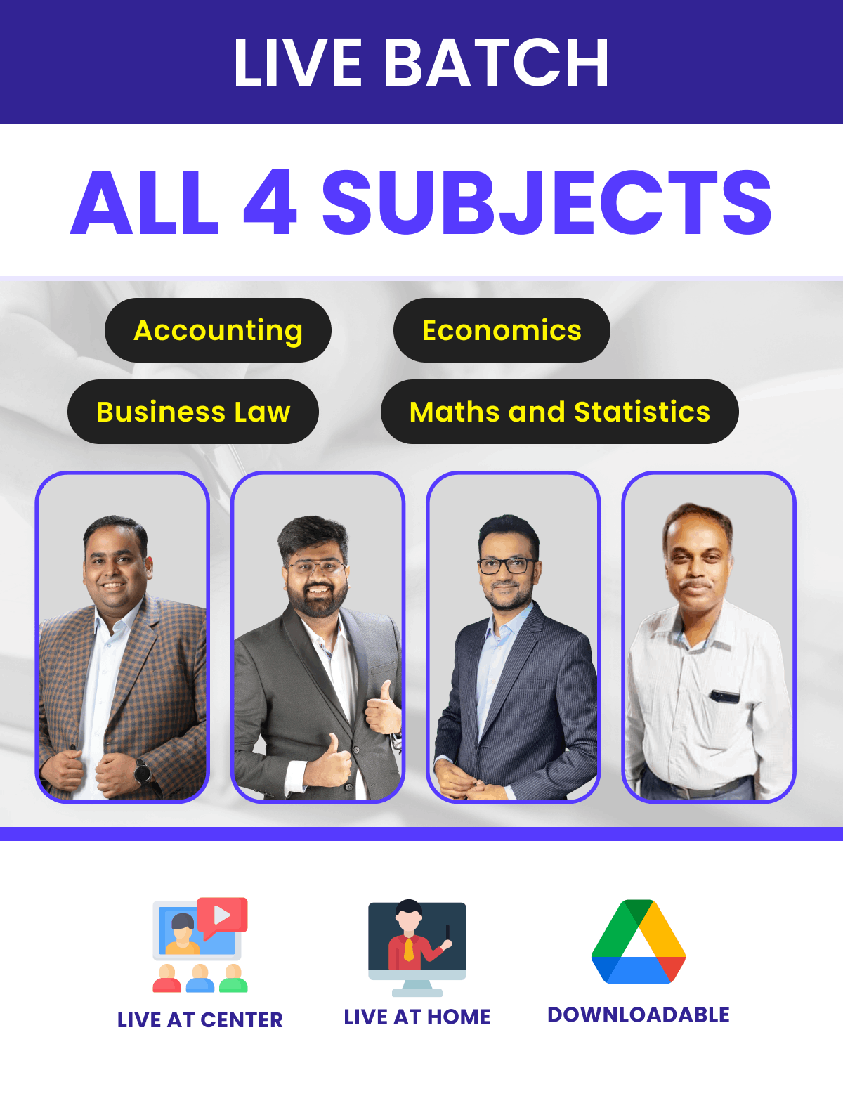 CMA Foundation All 4 Subjects | Navin Classes