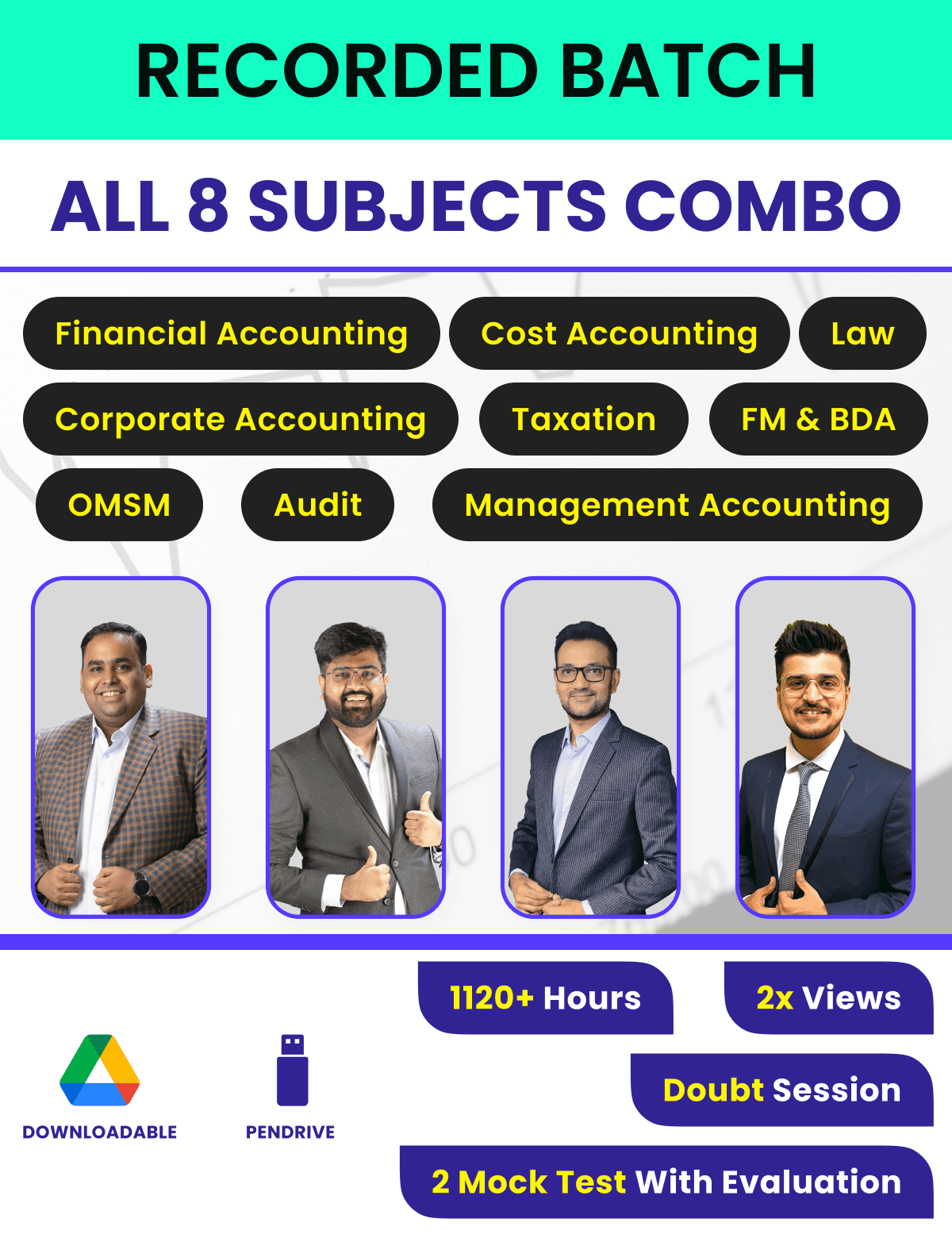 CMA Inter All 8 Papers (A.B) | Navin Classes