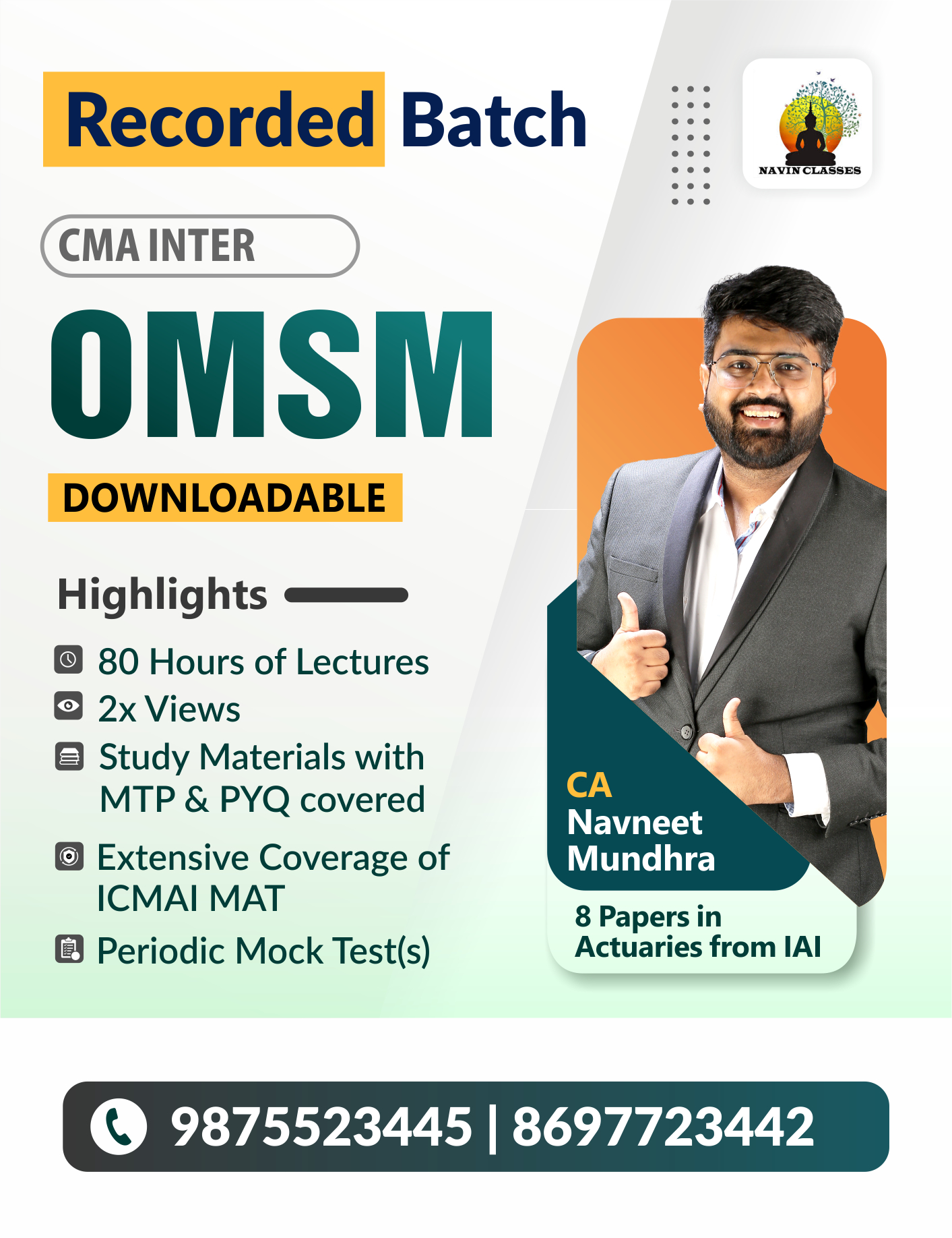 CMA Inter OMSM - Subscription Course (New Syllabus) | Navin Classes