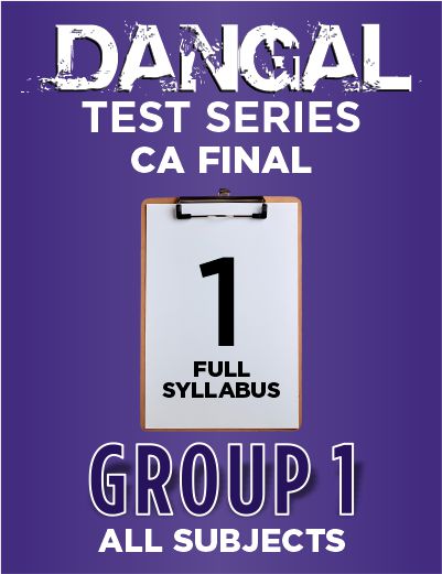 CA Final Group 1 All Subjects 1 Full Course Detailed Test Series For ...