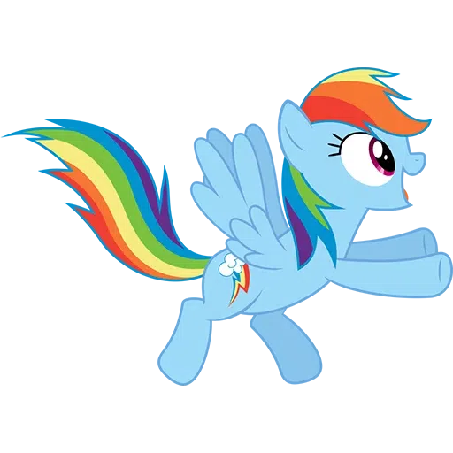 Rainbow Dash Flying Fast Vector