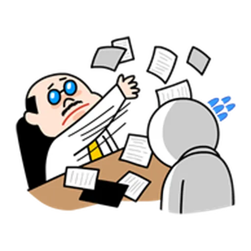 Line Sticker Moon Salaryman