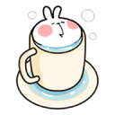 Small Smile person and Spoiled rabbit - Download Stickers from Sigstick