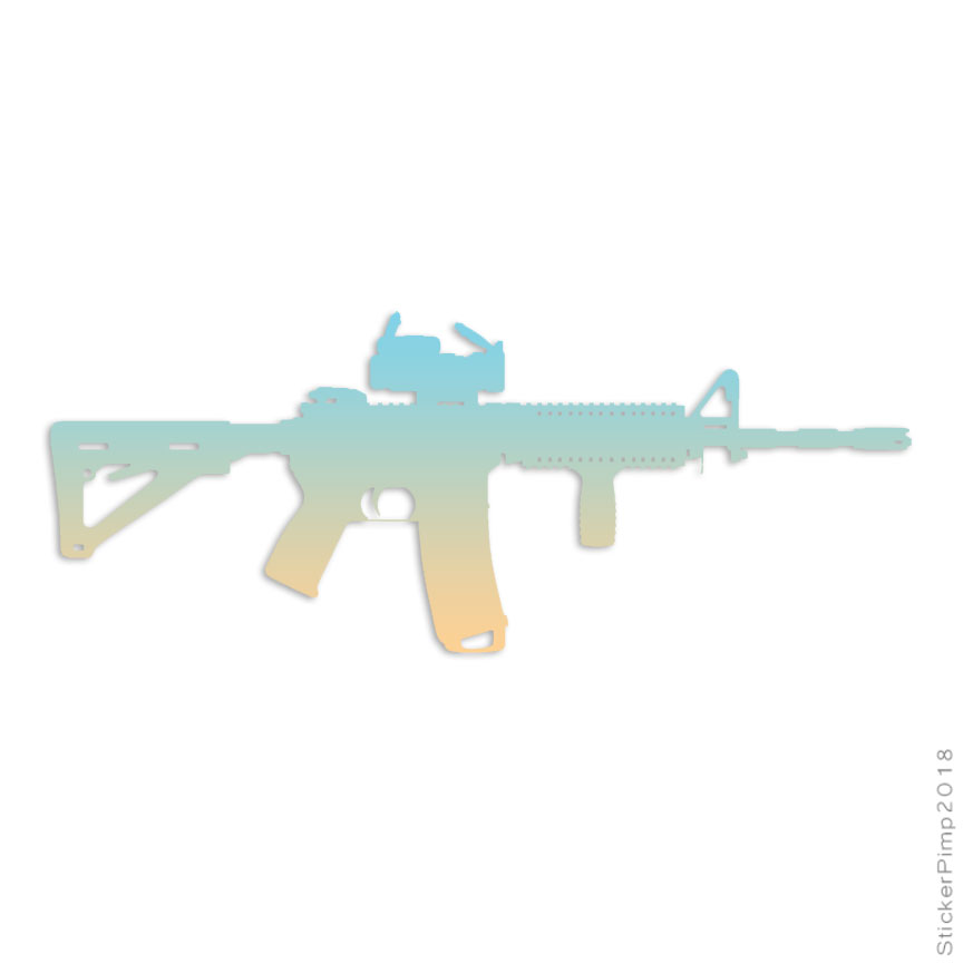 AR-15 Scope Rifle, Vinyl Decal Sticker, 40 Patterns & 3 Sizes, #2982 | eBay