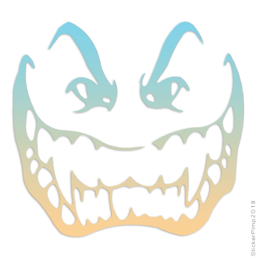 Vampire Face Fangs, Vinyl Decal Sticker, 40 Patterns & 3 Sizes, #714 | eBay