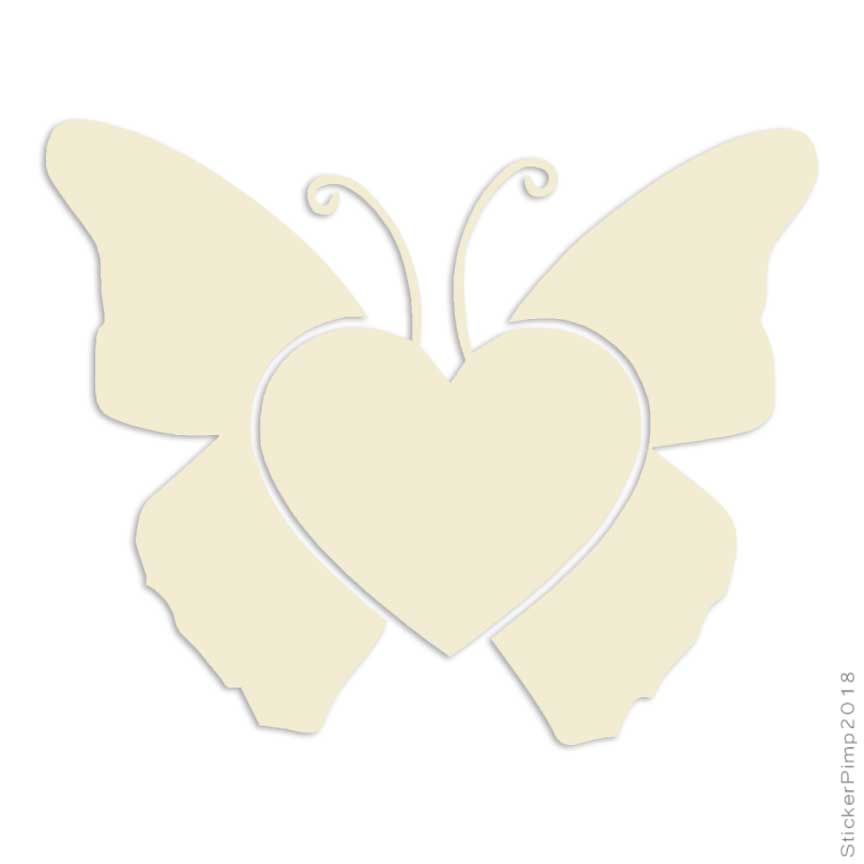 Butterfly Heart, Vinyl Decal Sticker, Multiple Colors & Sizes #138 | eBay