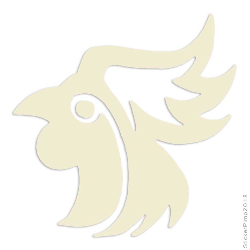 Rooster Chicken Head, Vinyl Decal Sticker, Multiple Colors & Sizes #576 ...