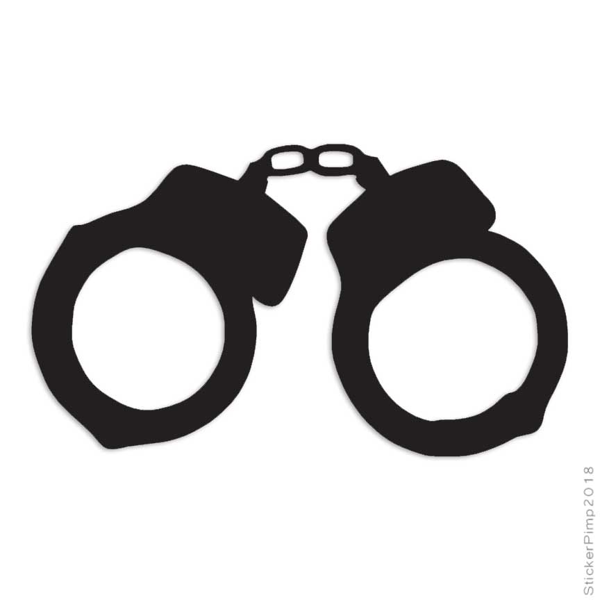 Handcuffs Cuffs Shackle, Vinyl Decal Sticker, Multiple Colors & Sizes ...