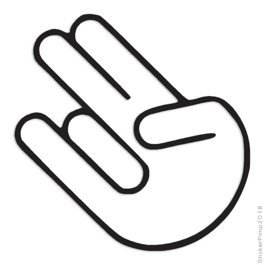 THE SHOCKER HAND Symbol Decal Sticker Choose Color + Size #2939 £3.62 ...