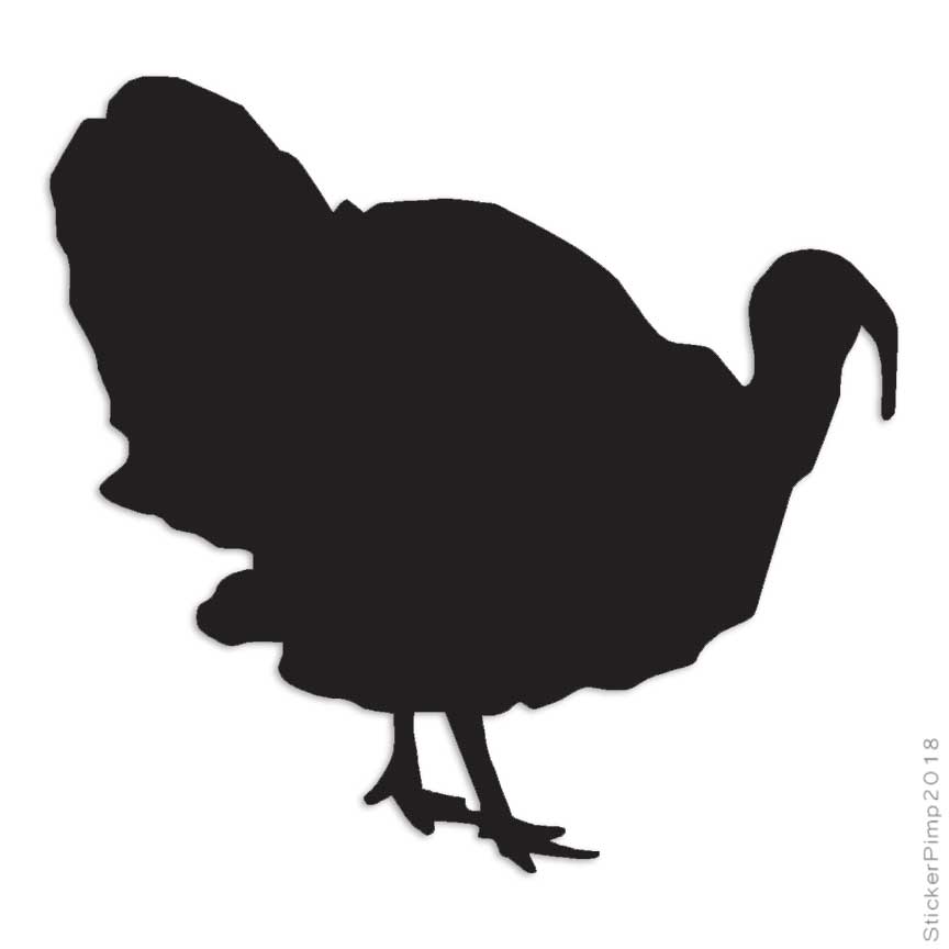 Wild Turkey Poultry Bird, Vinyl Decal Sticker, Multiple Colors & Sizes ...