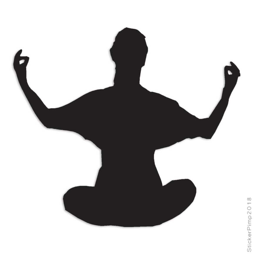 Yoga Meditation Monk, Vinyl Decal Sticker, Multiple Colors & Sizes #764 ...