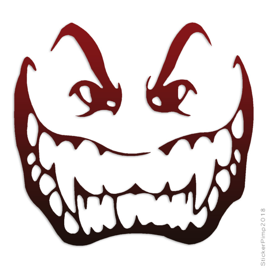 Vampire Face Fangs, Vinyl Decal Sticker, 40 Patterns & 3 Sizes, #714 | eBay