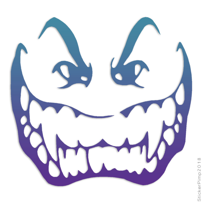 Vampire Face Fangs, Vinyl Decal Sticker, 40 Patterns & 3 Sizes, #714 | eBay