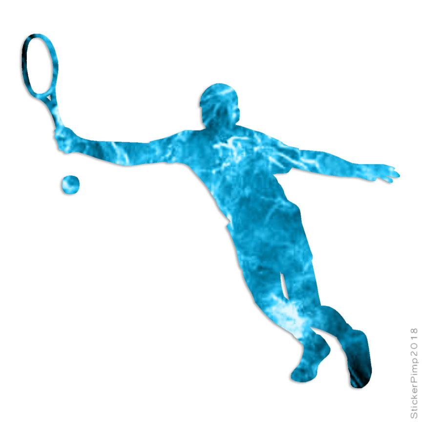Tennis Racket Exercise Sport, Vinyl Decal Sticker, 40 Patterns & 3 ...