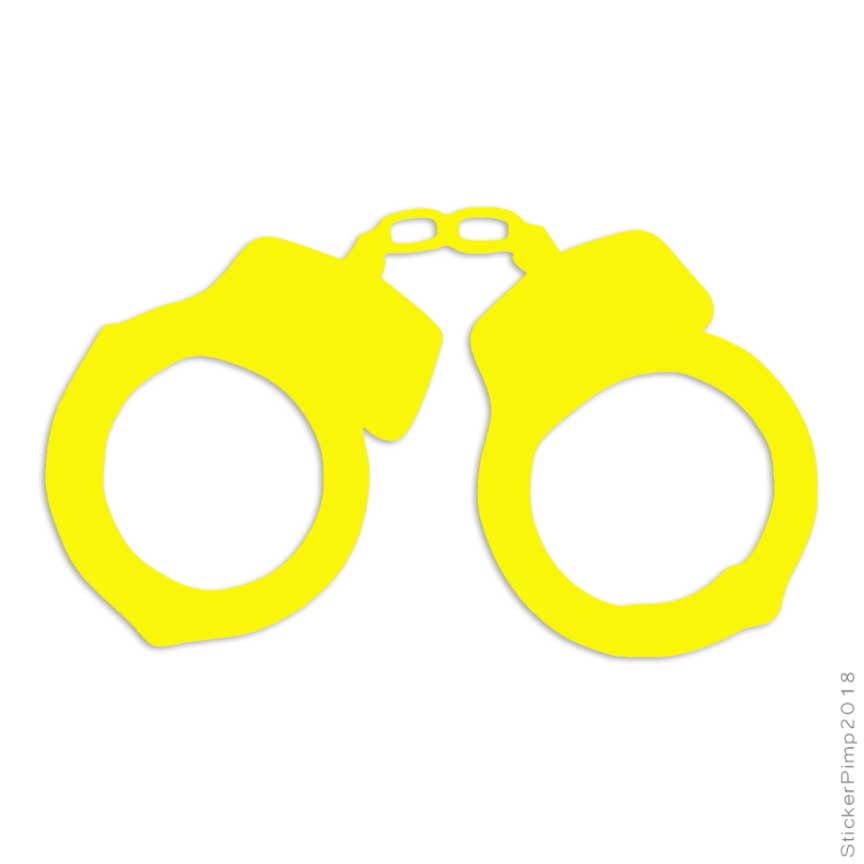 Handcuffs Cuffs Shackle, Vinyl Decal Sticker, Multiple Colors & Sizes ...