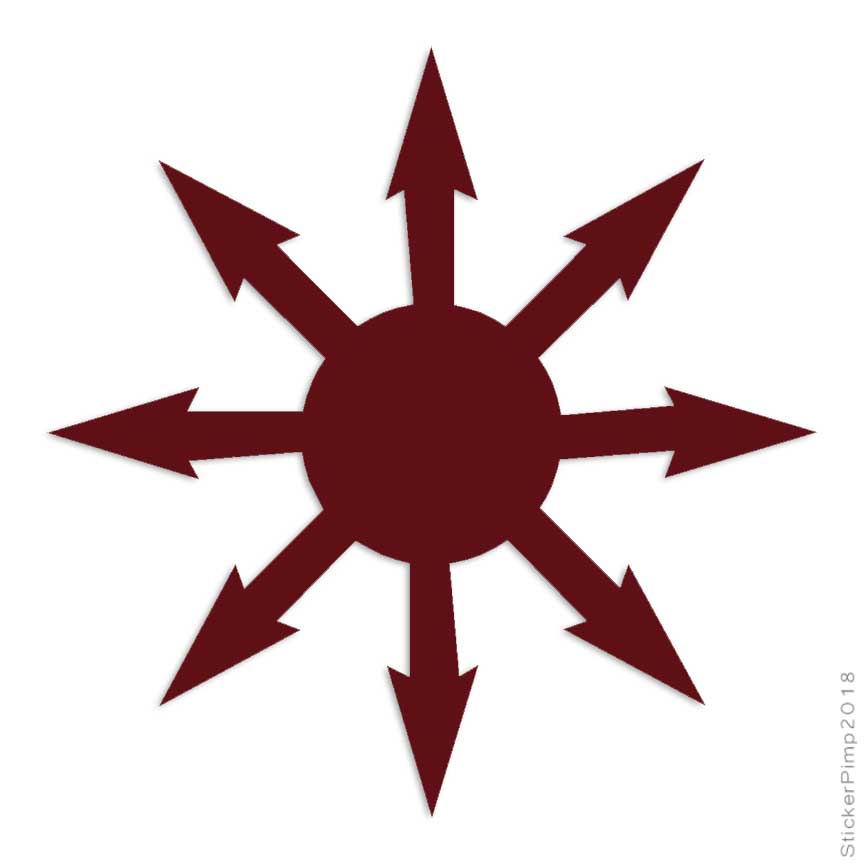Symbol Chaos Sun, Vinyl Decal Sticker, Multiple Colors & Sizes #157 | eBay