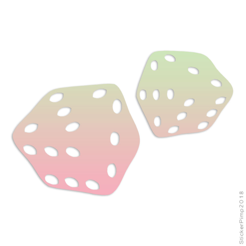 Pair Of Dice Die, Vinyl Decal Sticker, 40 Patterns & 3 Sizes, #4030 | eBay