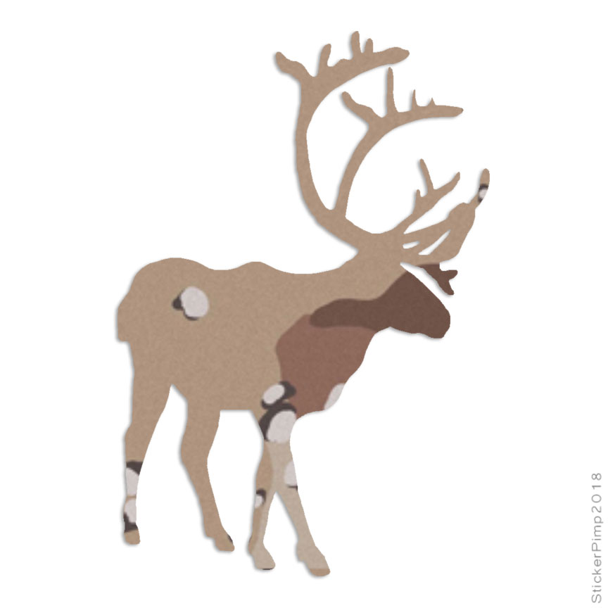 Caribou Reindeer, Vinyl Decal Sticker, 40 Patterns & 3 Sizes, #142 | eBay