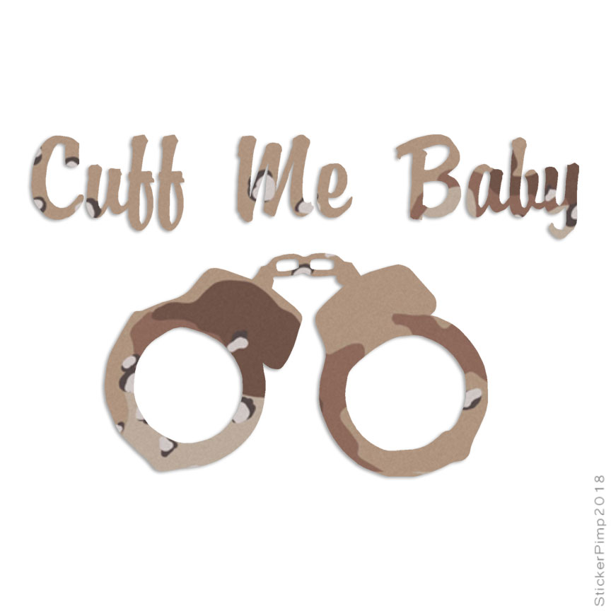 Cuff Me Baby Handcuffs, Vinyl Decal Sticker, 40 Patterns & 3 Sizes ...