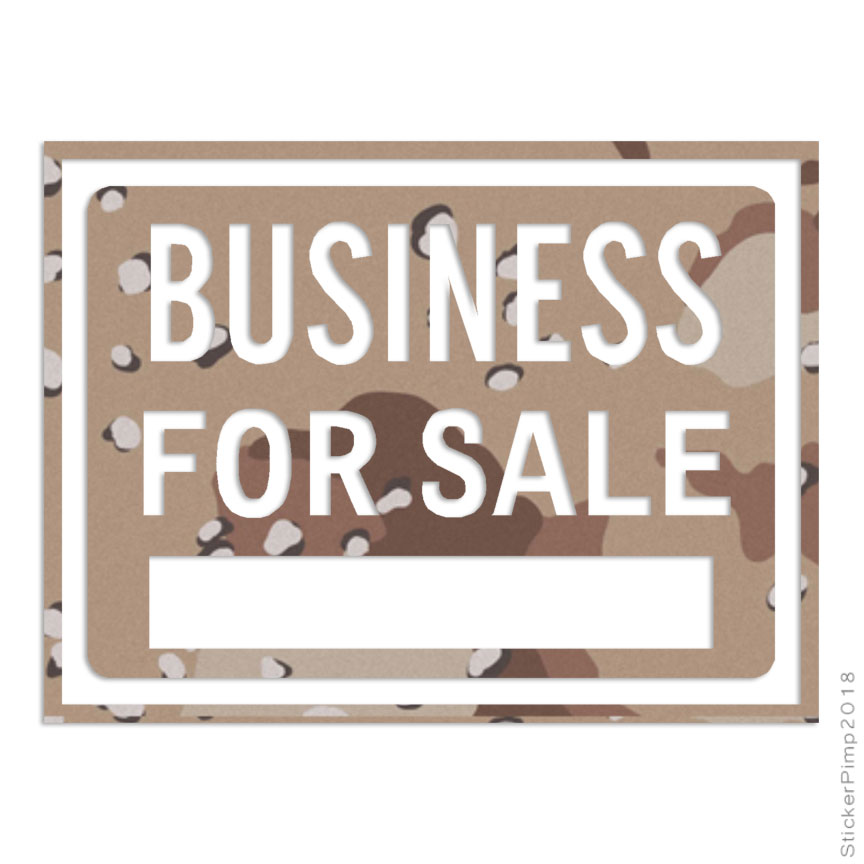 Business For Sale Sign, Vinyl Decal Sticker, 40 Patterns & 3 Sizes ...
