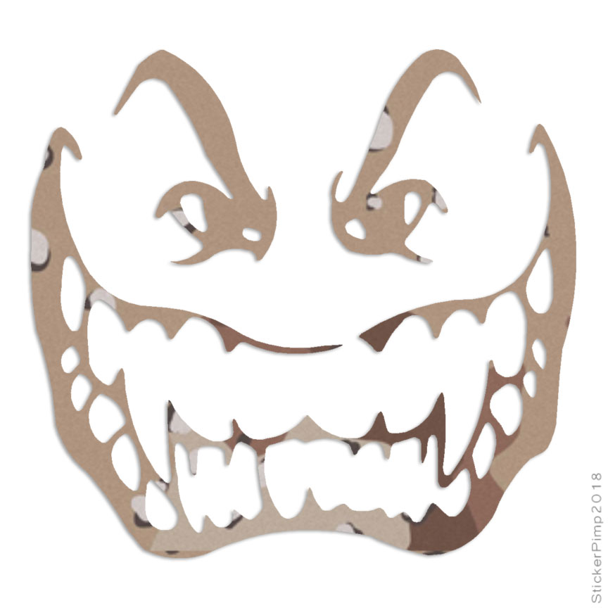 Vampire Face Fangs, Vinyl Decal Sticker, 40 Patterns & 3 Sizes, #714 | eBay