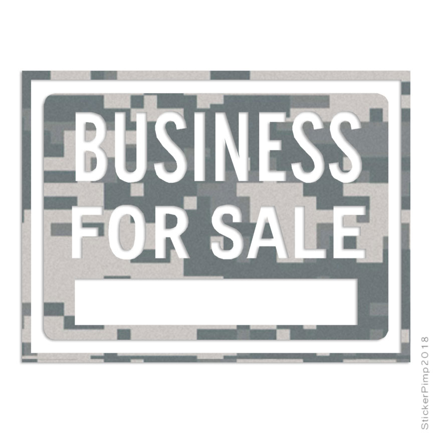 Business For Sale Sign, Vinyl Decal Sticker, 40 Patterns & 3 Sizes ...