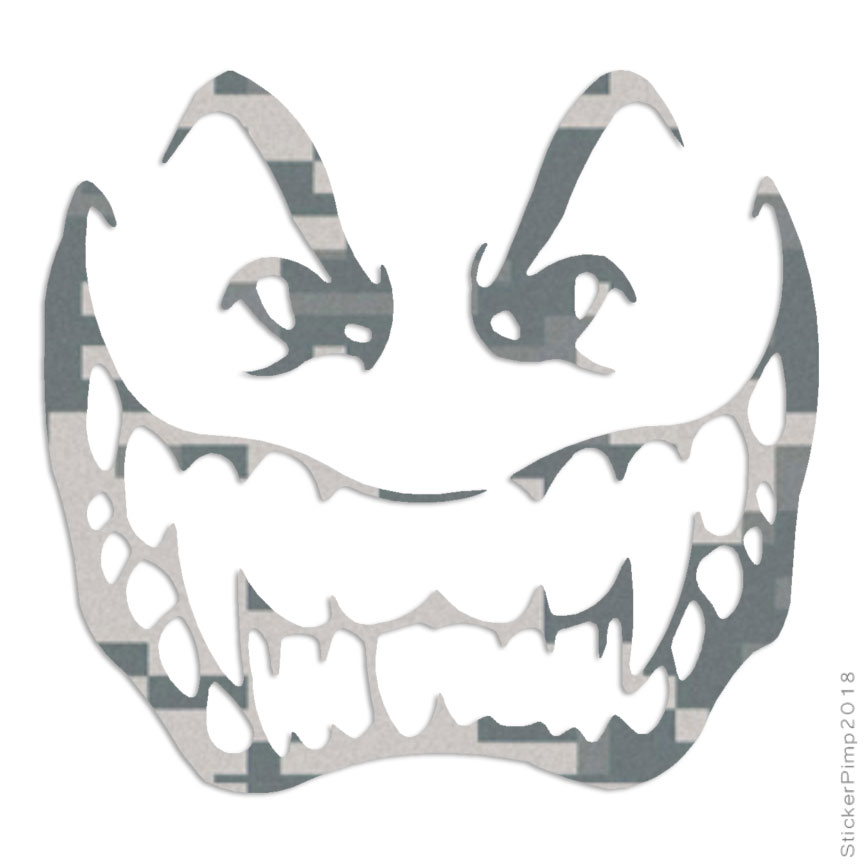 Vampire Face Fangs, Vinyl Decal Sticker, 40 Patterns & 3 Sizes, #714 | eBay