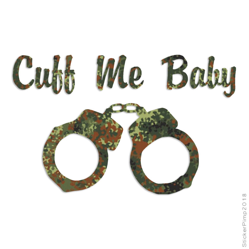 Cuff Me Baby Handcuffs, Vinyl Decal Sticker, 40 Patterns & 3 Sizes ...