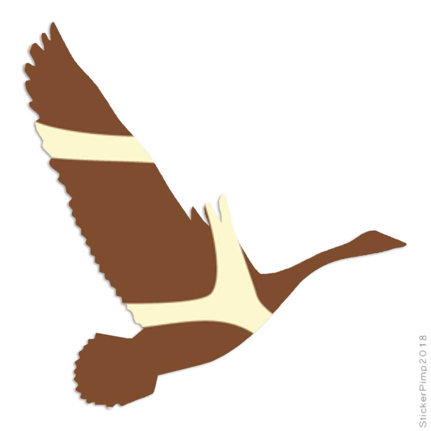 Canada Goose Flying, Vinyl Decal Sticker, 40 Patterns & 3 Sizes, #140 ...