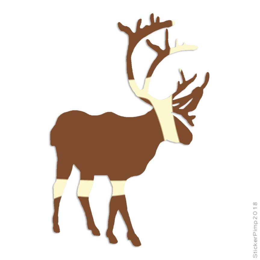 Caribou Reindeer, Vinyl Decal Sticker, 40 Patterns & 3 Sizes, #142 | eBay
