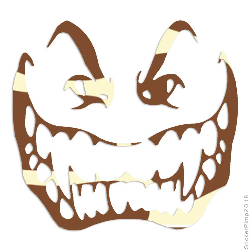 Vampire Face Fangs, Vinyl Decal Sticker, 40 Patterns & 3 Sizes, #714 | eBay